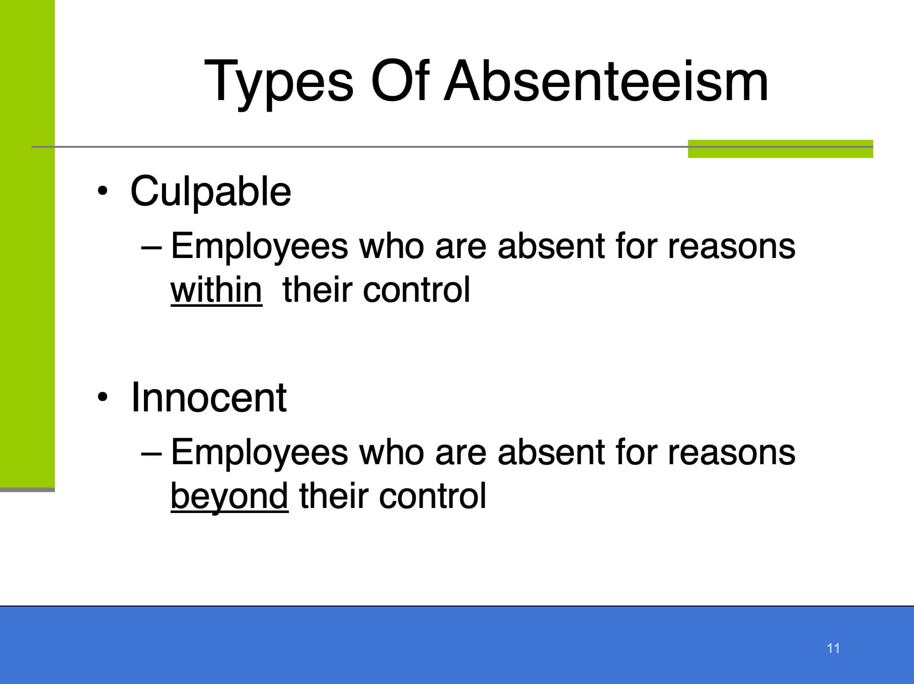 Employee Absenteeism Skills Training Course Material By Oak Innovation Employee Absenteeism Skills Training Course Material By Oak Innovation