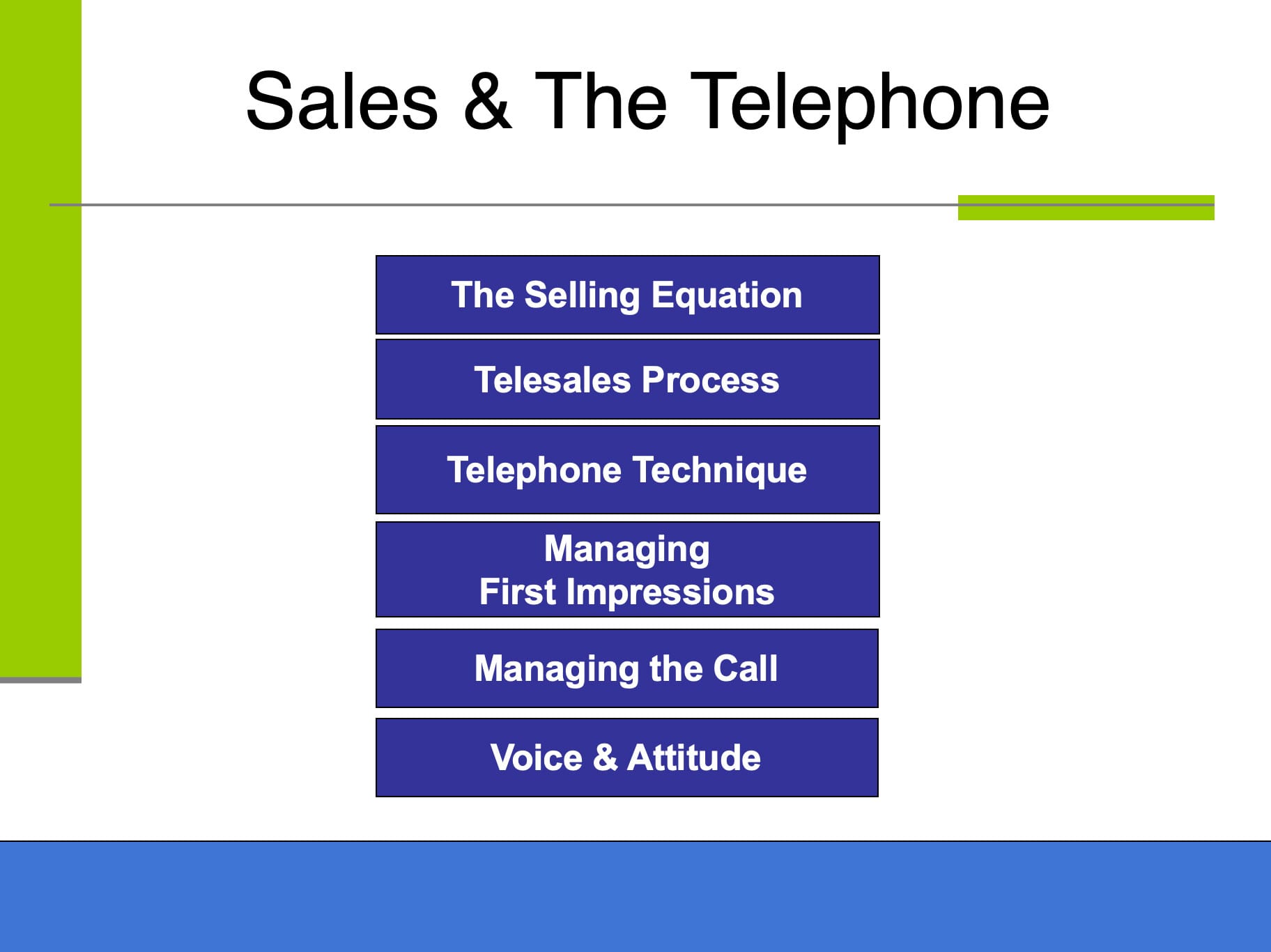 Telesales Skills Training Course Material By Oak Innovation Telesales Skills Training Course Material By Oak Innovation